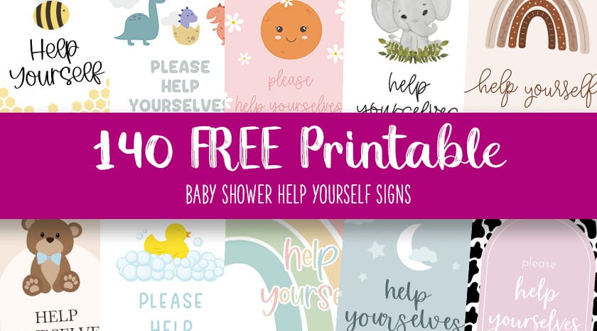 Baby Shower Help Yourself Signs - 140 Signs | Kate & Meri