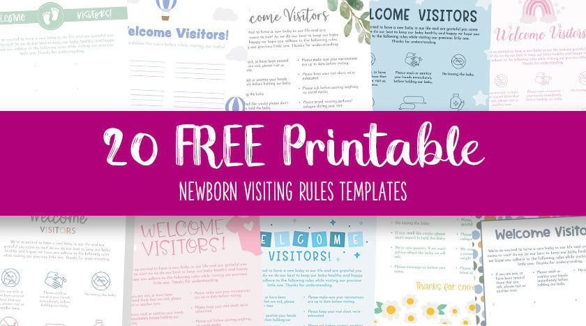 Newborn Visiting Rules Templates - 20 Pages | Kate & Meri