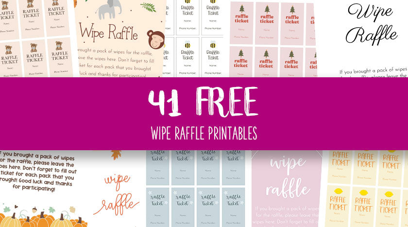 Wipe Raffle - FREE Sign & Tickets | Kate & Meri